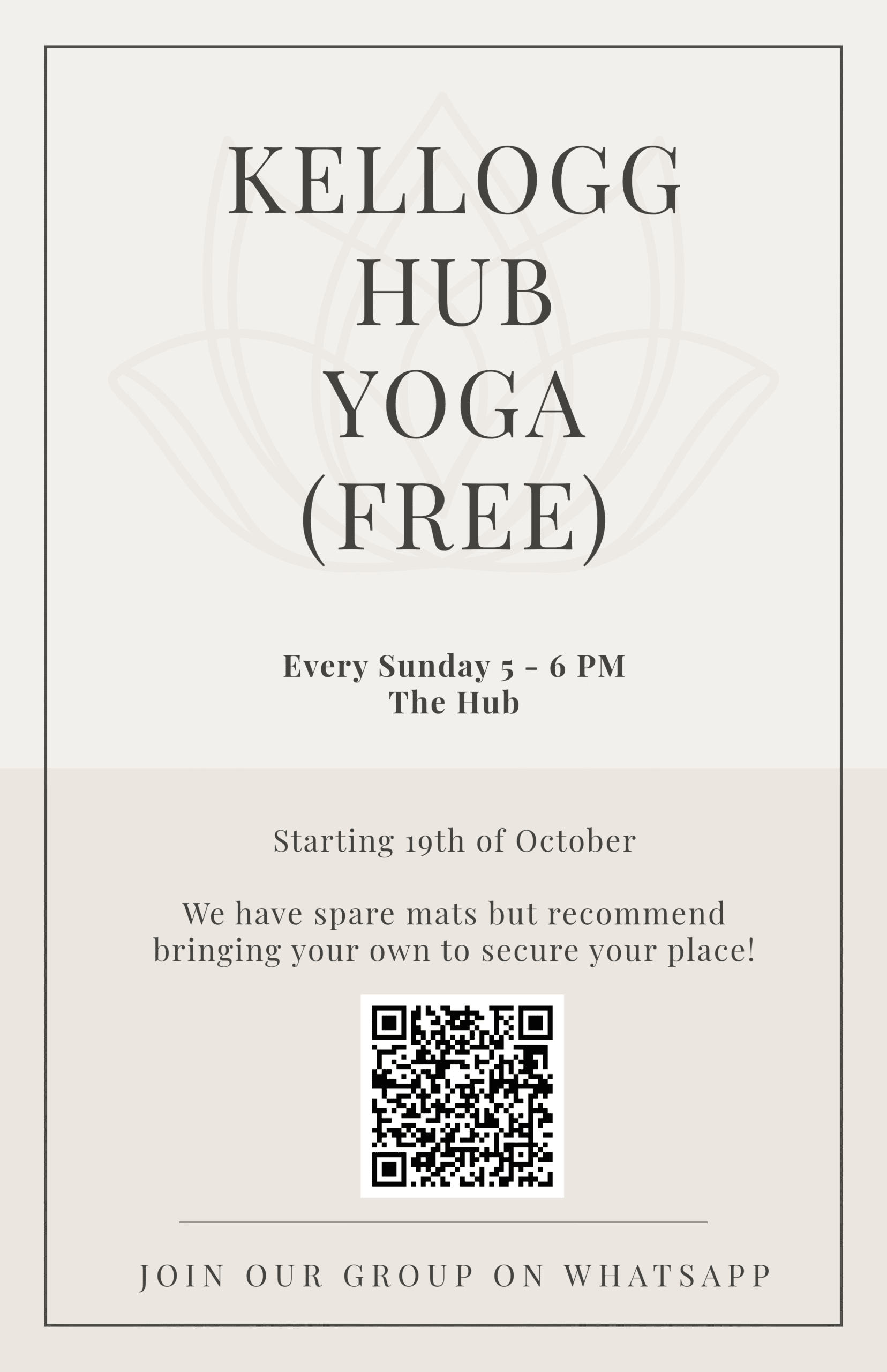 Sunday Yoga - Kellogg College